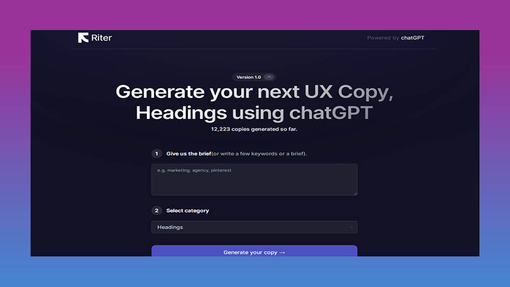 Riter AI | FuturePedia