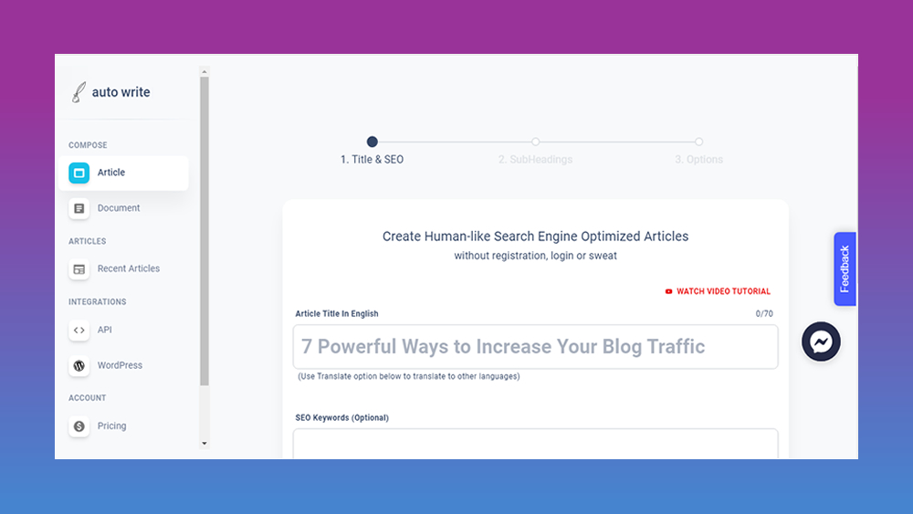 AutoWrite App | FuturePedia