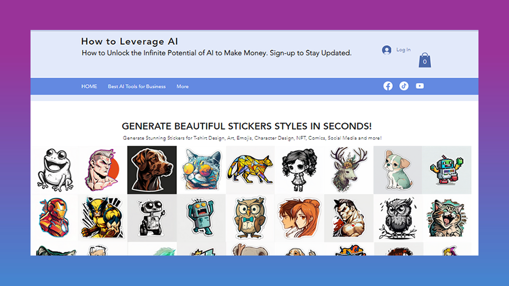 Sticker Prompt Generator Leave | FuturePedia