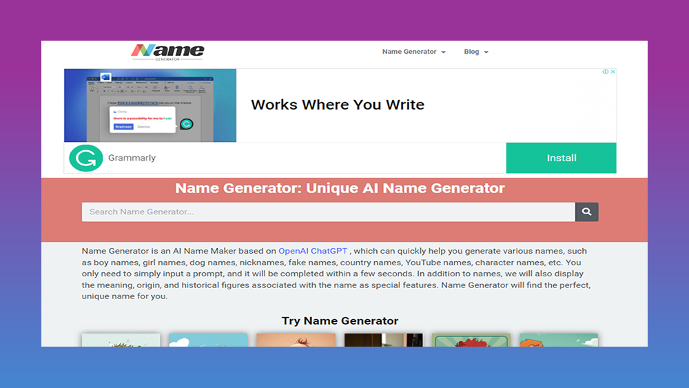 Name Generator | FuturePedia