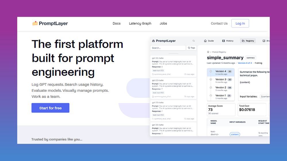 PromptLayer | FuturePedia