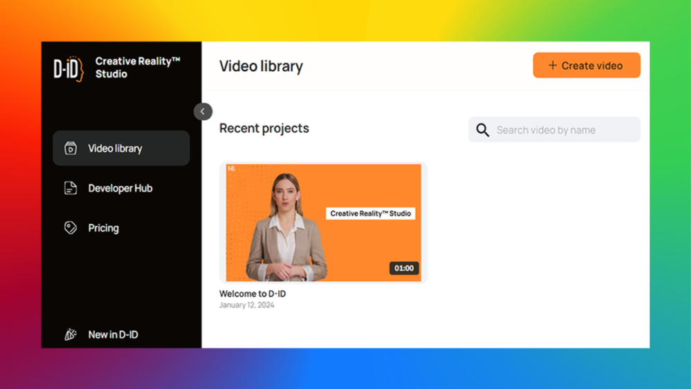 Creative Reality Studio (D-ID) | FuturePedia
