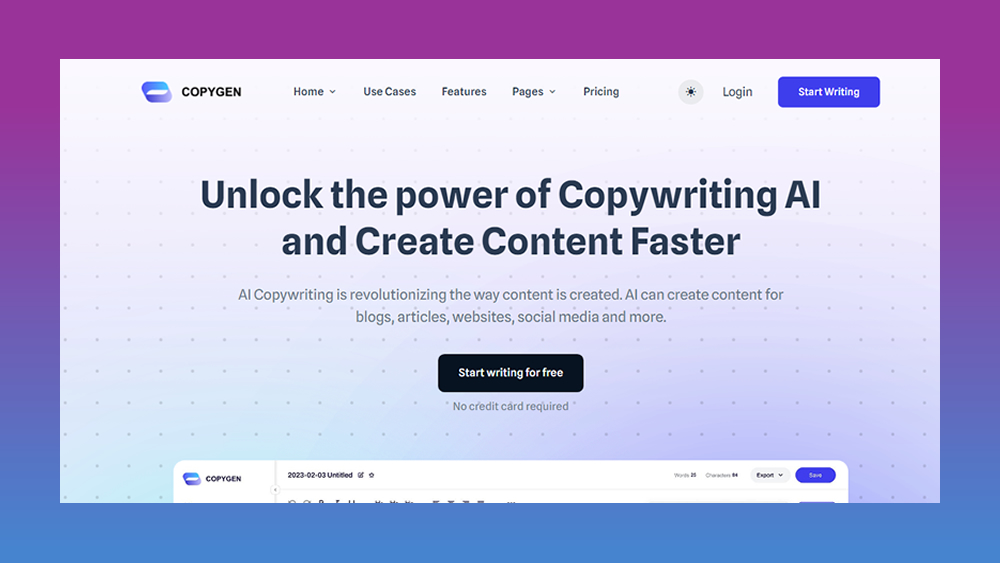 CopyGen AI | FuturePedia