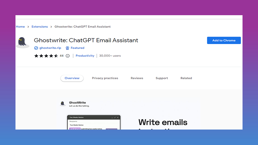 Ghostwrite | FuturePedia