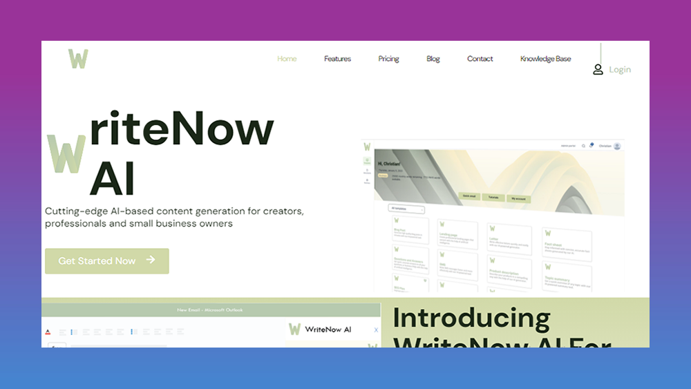 WriteNow AI | FuturePedia